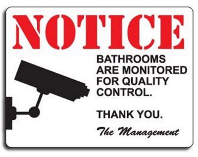 Prank Joke Sign NOTICE: Bathroom Camera Monitored - FUNNY AS HELL ...