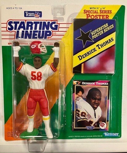 1992 STARTING LINEUP - DERRICK THOMAS - SUPERSTAR POSTER SERIES -KANSAS ...