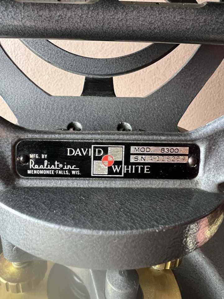 David White Instruments Model #8300 Surveyors Scope w/Plum Bob & Carry ...