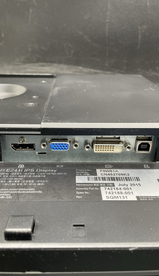 HP EliteDisplay E241i 24-Inch IPS LED LCD HD Widescreen Computer ...