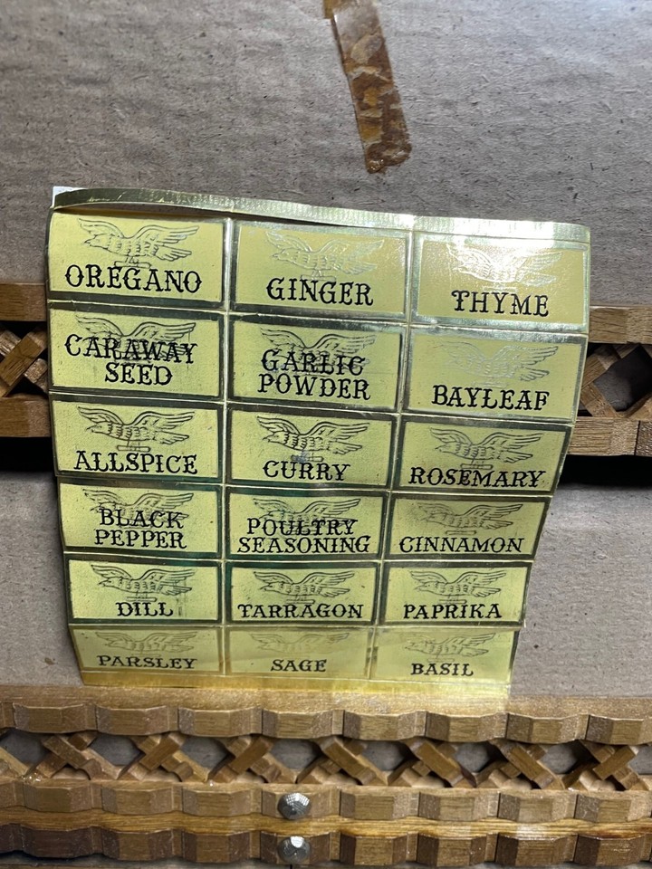 MCM Vintage Retro 1960's 1970's Wood Spice Rack Never Used New in ...