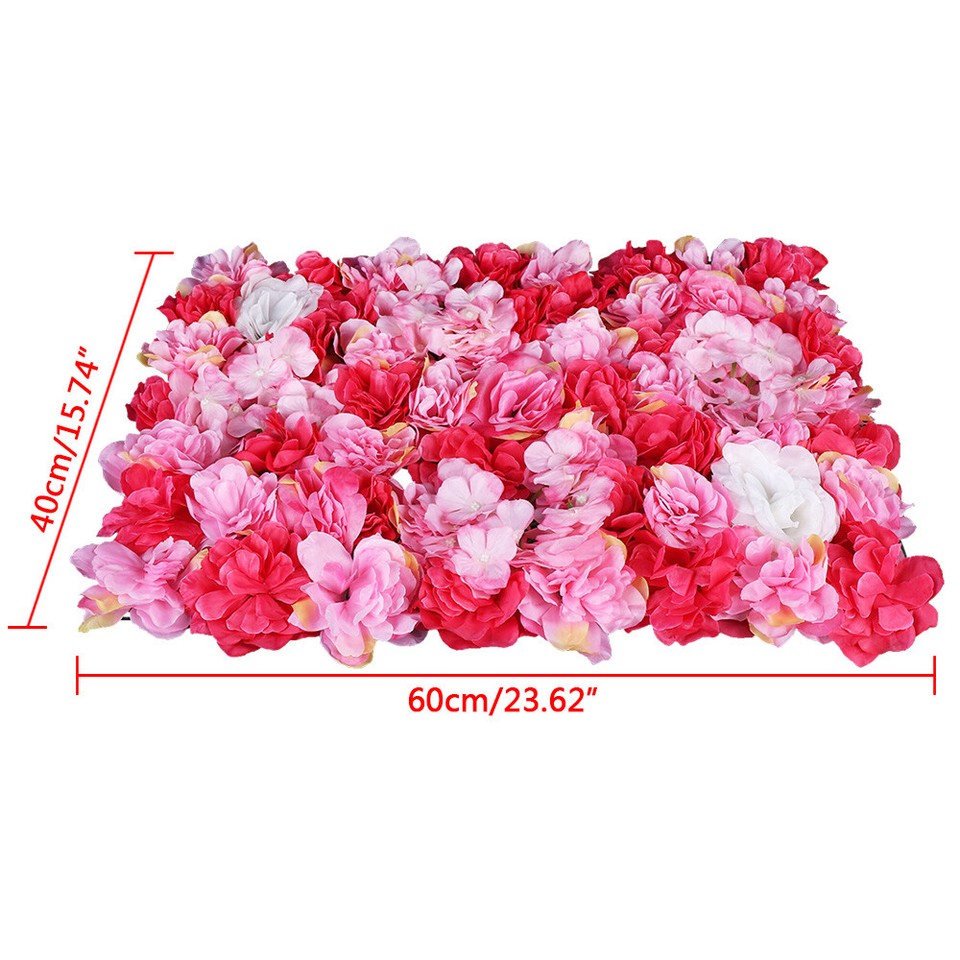 6pcs Artificial Wedding Silk Flower Wall Decor Background Rose ...