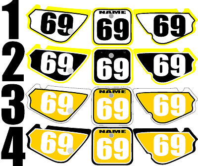2000-2001 Suzuki RM80 RM 80 Number Plates Side Panels Graphics Decal | OE