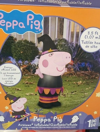 Gemmy 3.5ft Peppa Pig w/ Witch Outfit Halloween Inflatable | eBay