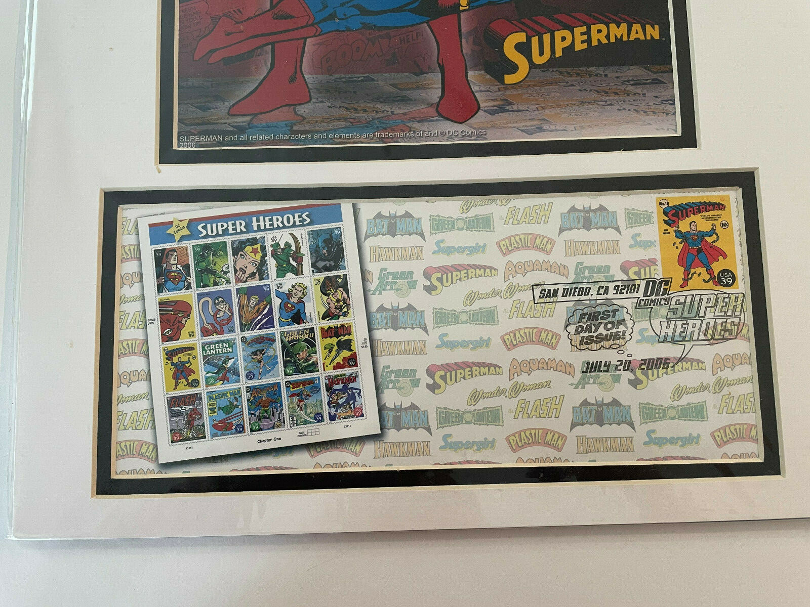 DC Comics Super Heroes Superman Stamp Art USPS July 2006-New | eBay