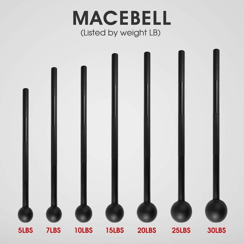 Steel Mace Bell for Strength Training - Support Full Body, Muscles ...