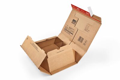 20 Versandkartons 34,3x5x22,3cm braun ColomPac® | eBay.de