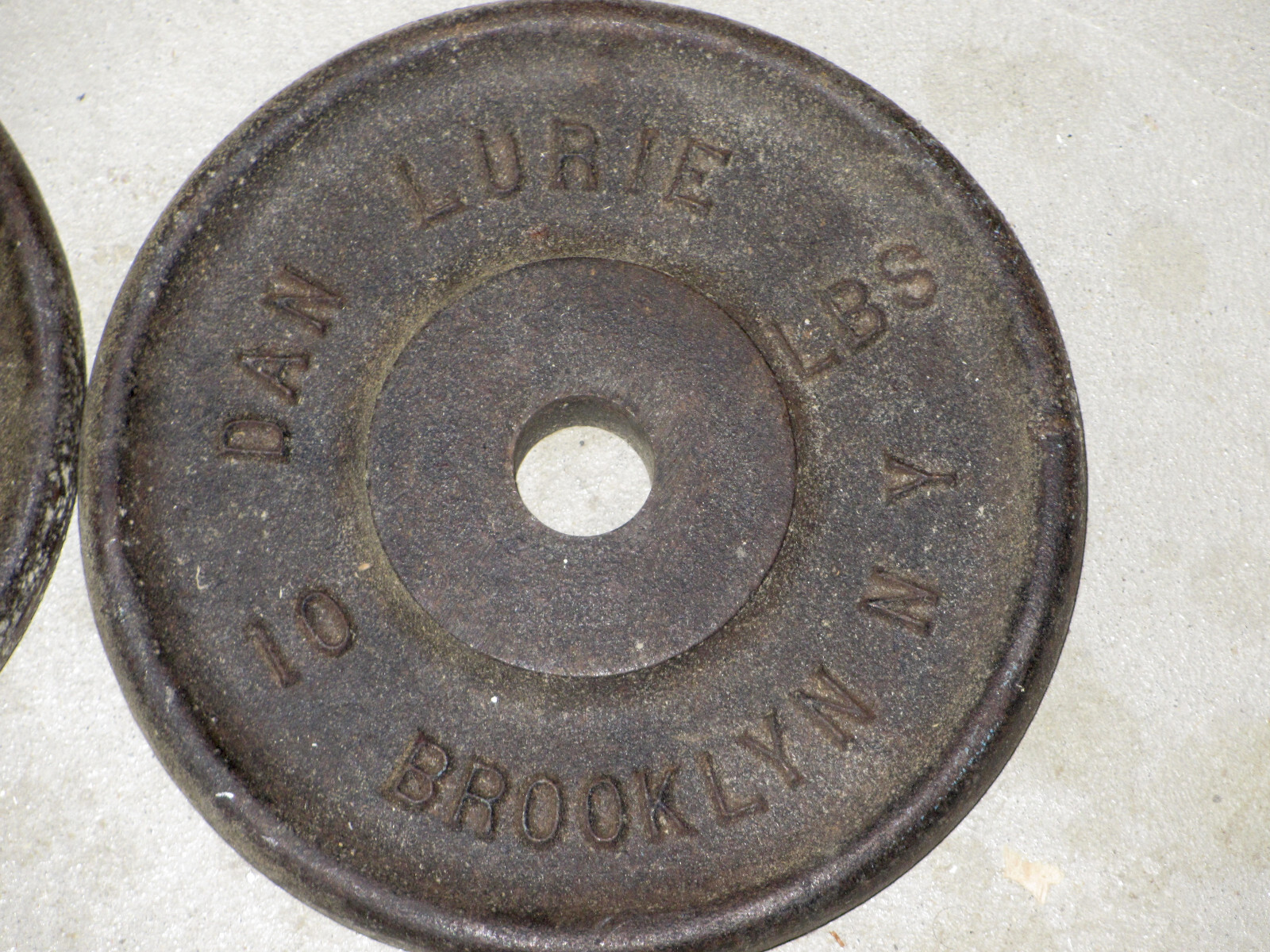 Vintage 10 lb. PAIR "Dan Lurie" Barbell Plate weight 1" sleeve | eBay