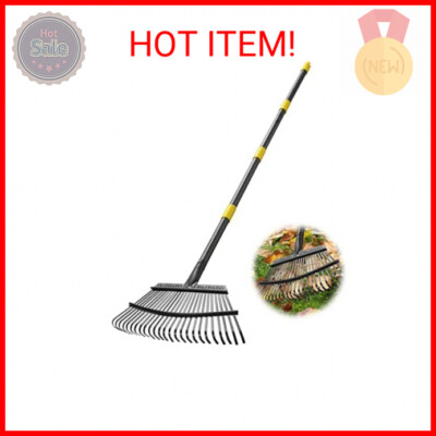 Rake - 79 Inch Long Garden Leaf Rake, 18 Inch Wide Heavy Duty Leaf ...