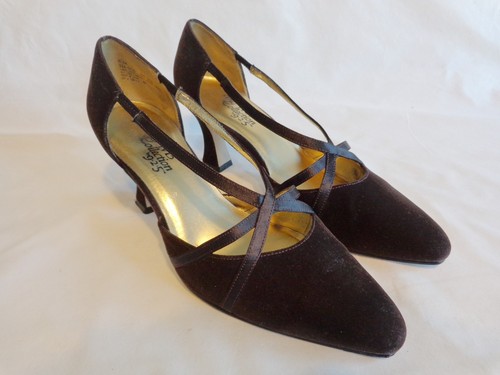 PM Collection 925 Strappy Heels Size 8.5 M Brown Suede 3" High | eBay