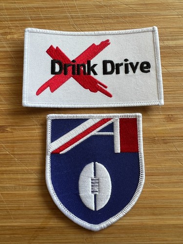 Richmond Football Club Tigers 1994 DRINK DRIVE X sponsor & AFL patch ...