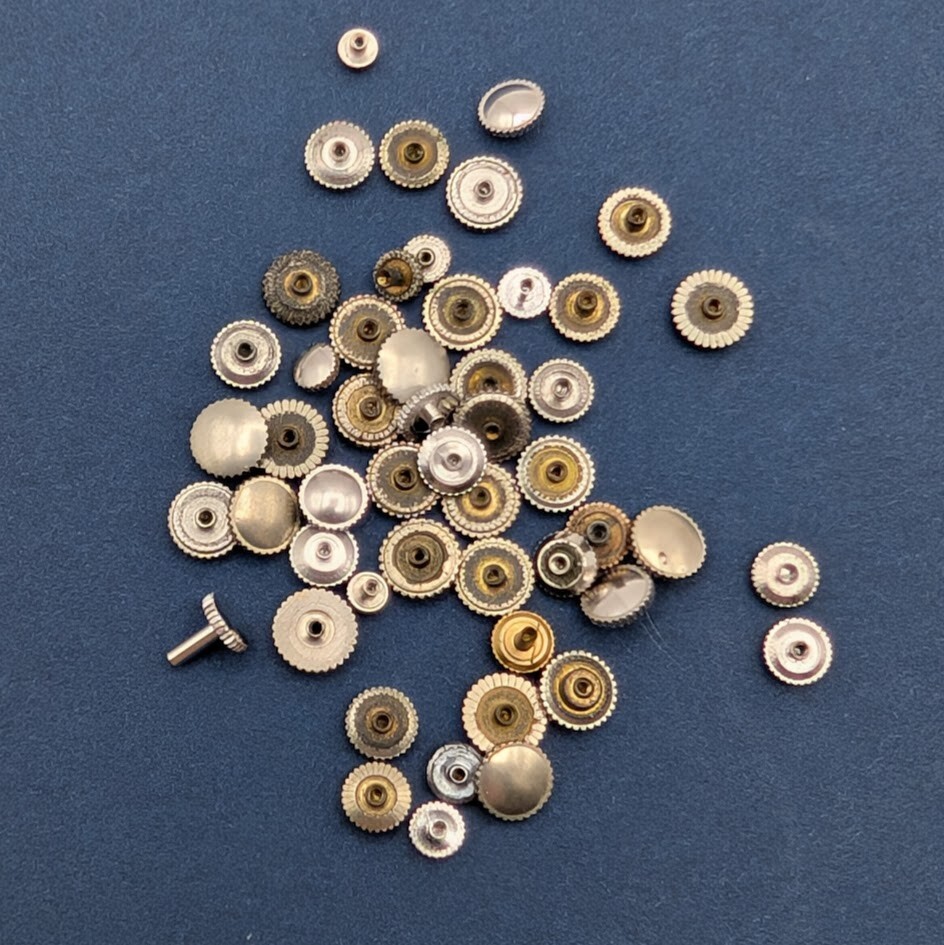 Watch Crowns Parts lot of 50 - Parts/Repair - Silver Toned | eBay