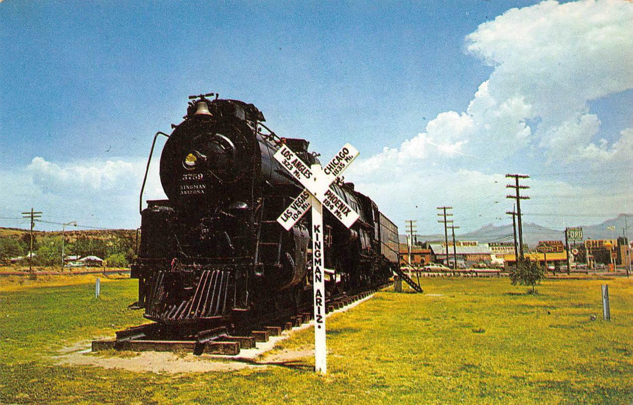 Engine #3759 Kingman, Arizona Santa Fe Railroad Train c1950s Vintage ...