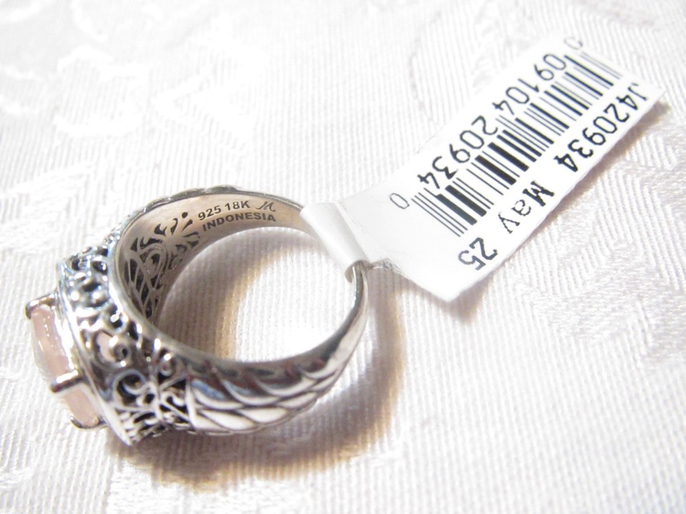 NWT! DESIGNER ROBERT MANSE STERLING SILVER 18K GOLD PINK CHALCEDONY ...