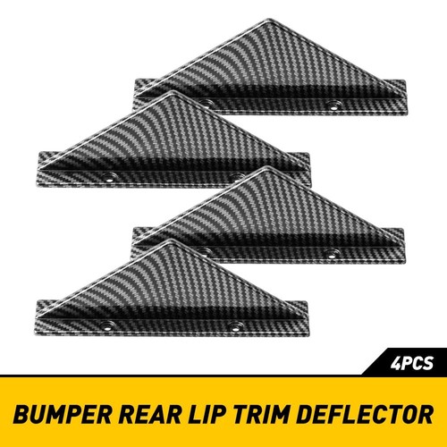 Carbon Fiber Universal Car Rear Bumper Diffuser Fin Spoiler Lip Wing ...