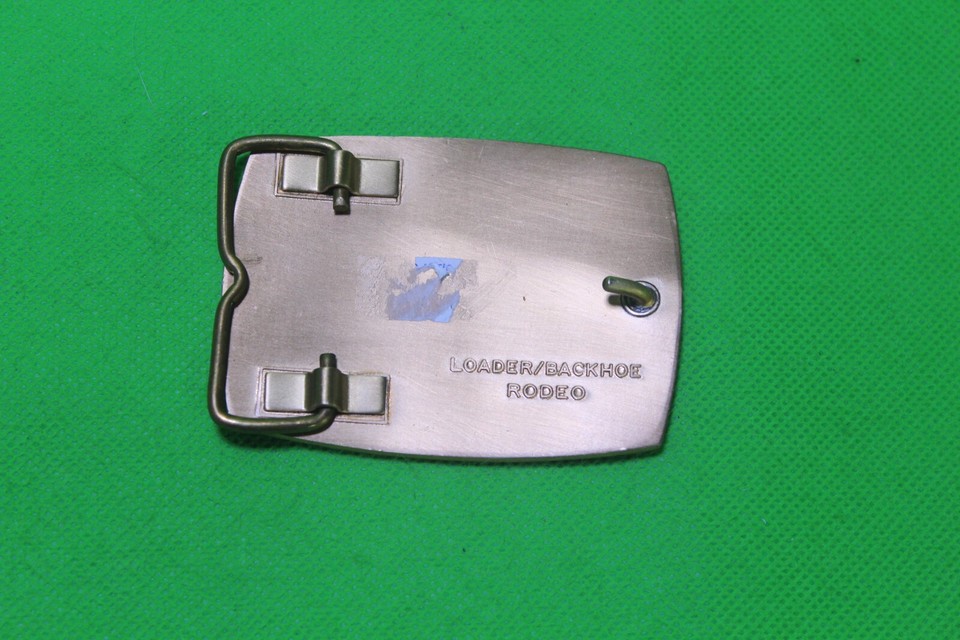 Case Rodeo Backhoe Loader Tractor Brass Black Inlay Belt Buckle ...