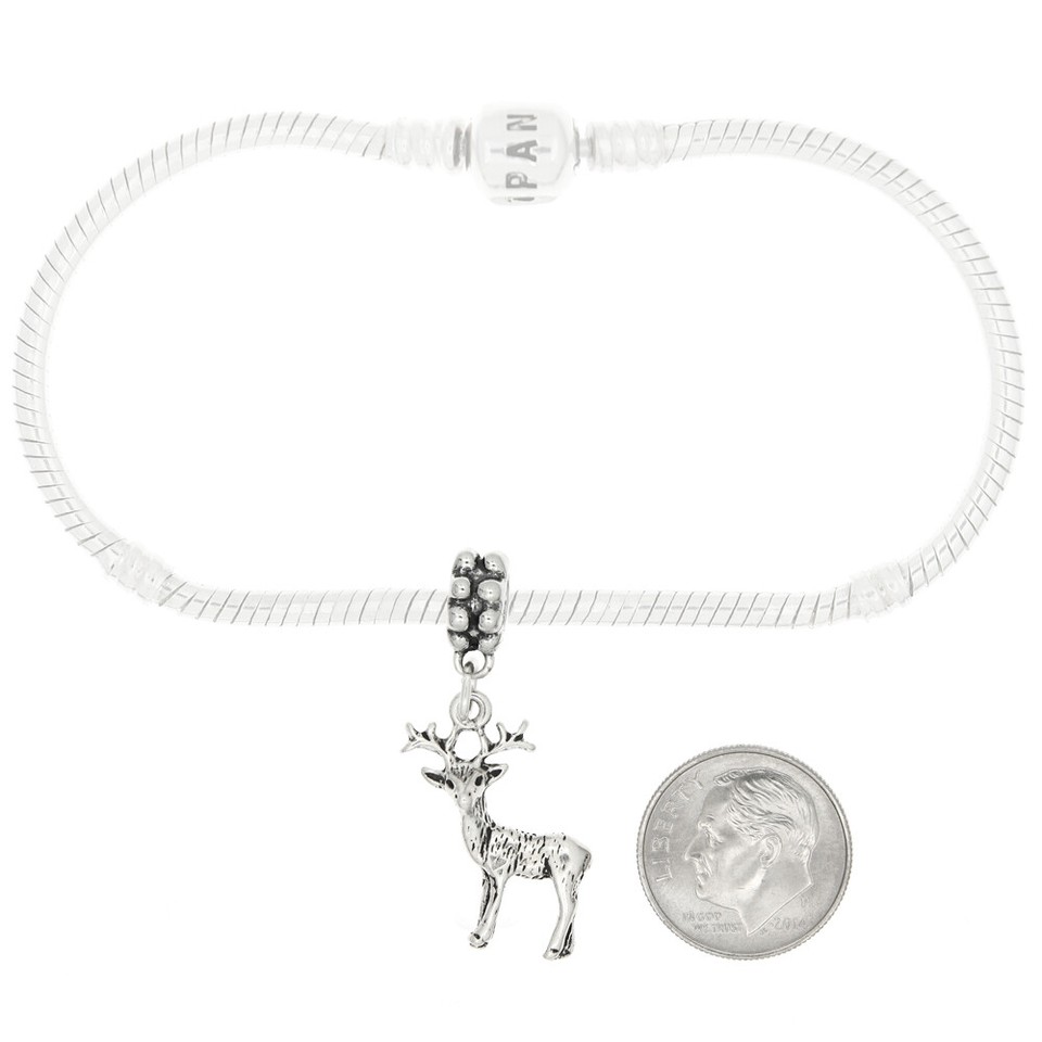 Sterling Silver 3D Deer Buck Dangle Bead Charm | eBay