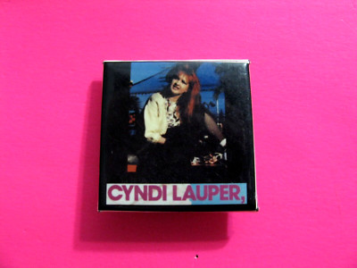 CYNDI LAUPER VINTAGE SQUARE BUTTON PIN BADGE CANADA MADE. 66 | eBay