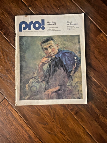 Pro! Magazine, Dec. 15, 1974. Oilers vs. Browns. Goodbye Joynny U Cover ...