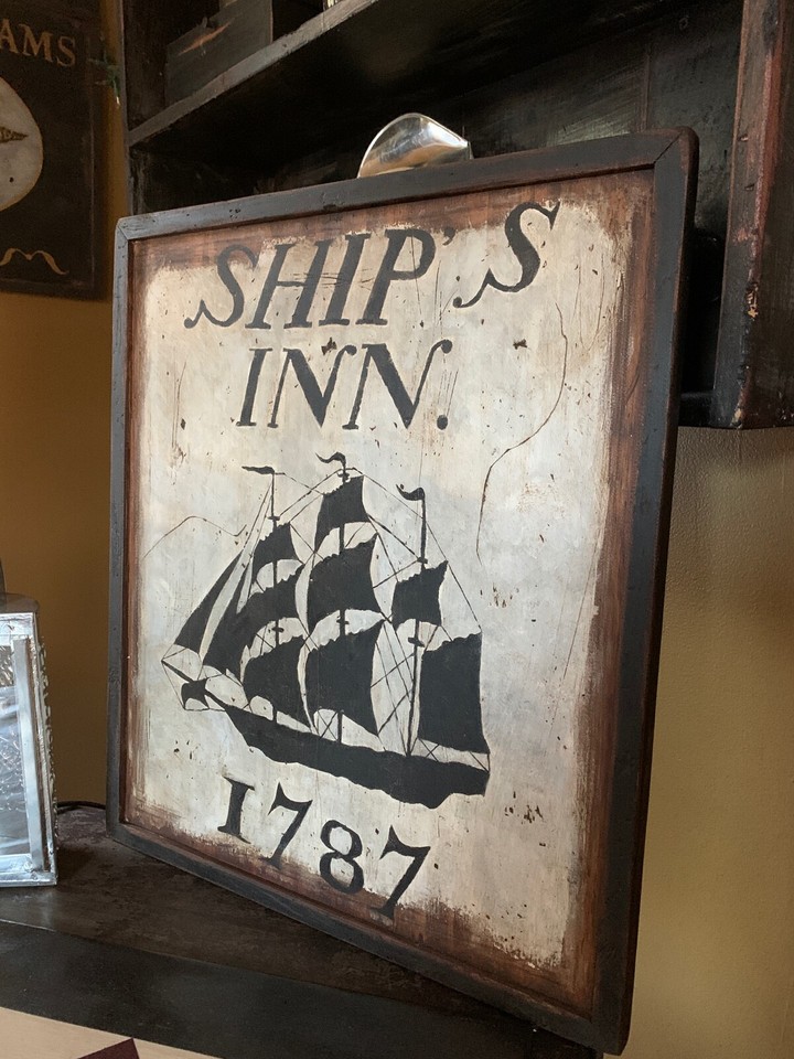 Primitive, Colonial, Early American wooden Tavern Sign MADE TO ORDER | eBay