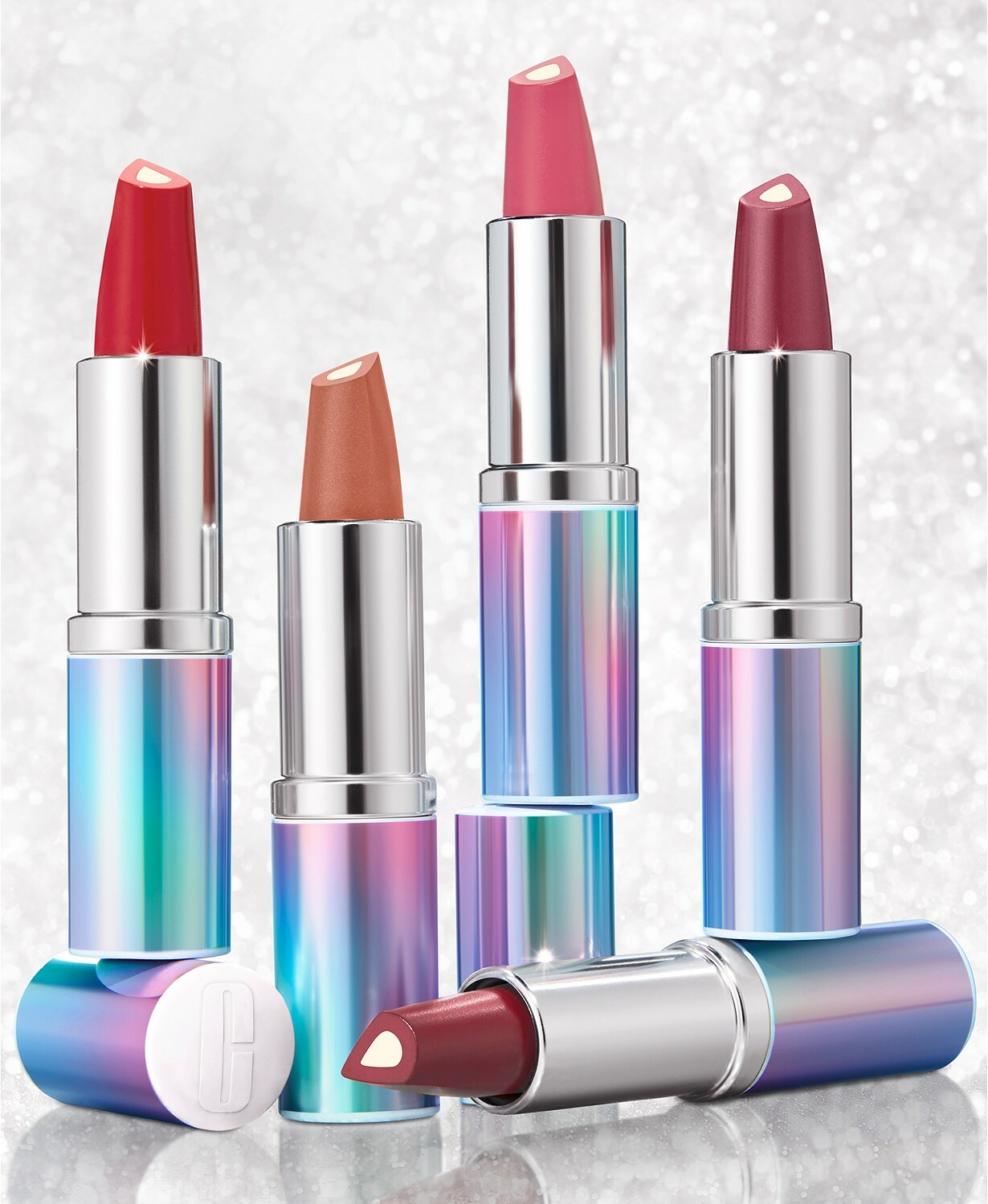 Clinique Lipstick Canoodle, Red Alert, Raspberry Glace, Crush, A ...