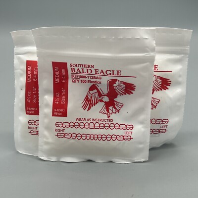 3 Southern Bald Eagle American Orthodontics Elastics Dental Rubber ...