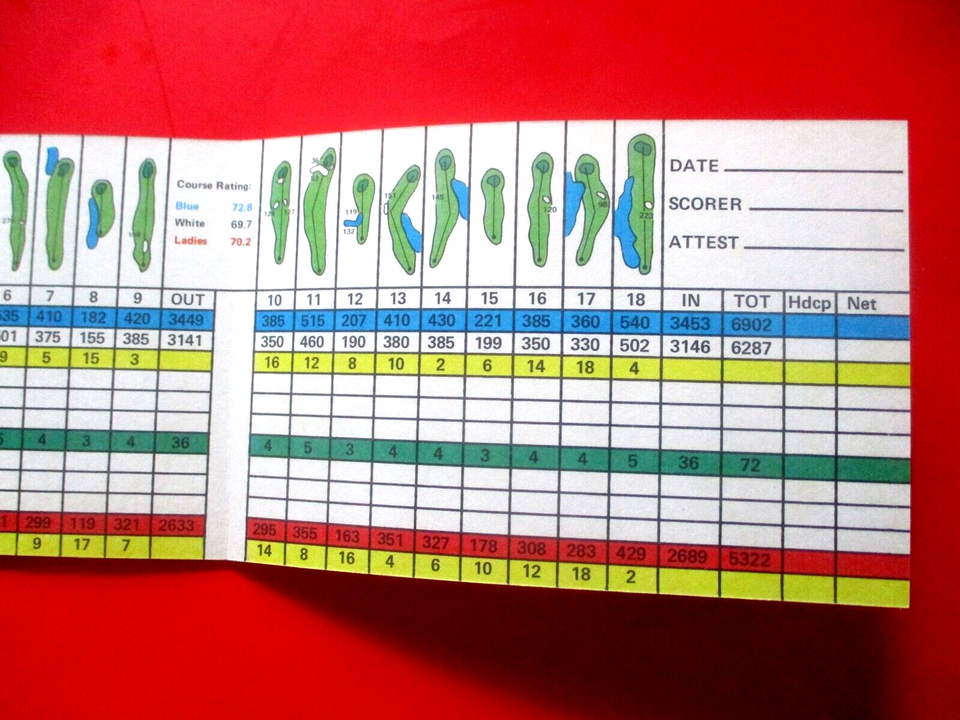 vtg - Golf Scorecard - AZALEA SANDS GOLF CLUB gc - North Myrtle Beach ...