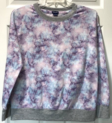 Splendid Pullover Top Blue Pink Purple Long Sleeve Lounge Casual Comfy ...