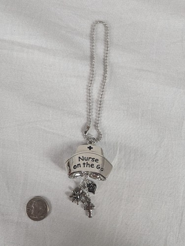 Ganz Nurse On The Go Rearview Mirror Charm Dangle Silver Nursing ...