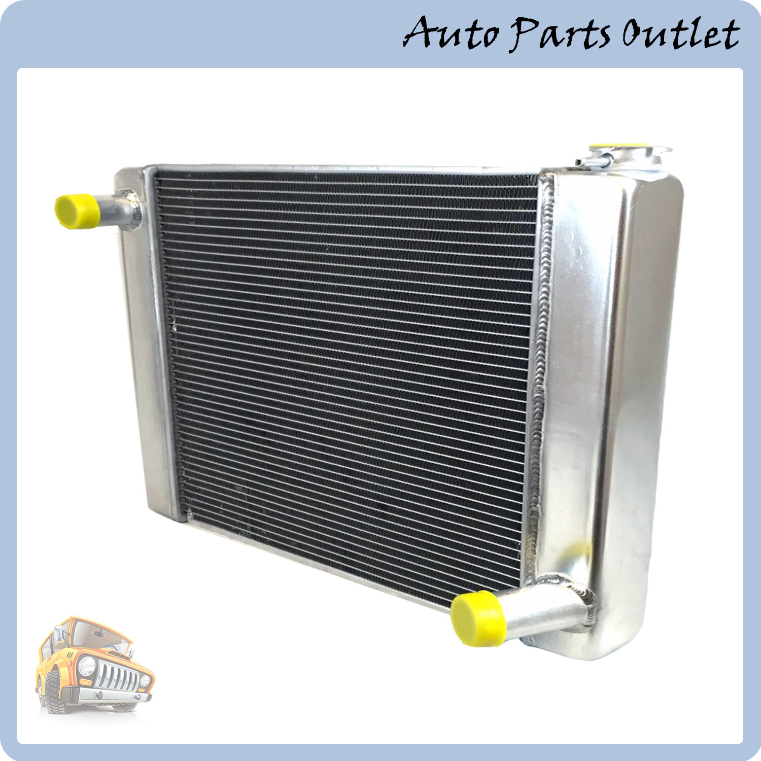 917-347-22 Universal Chevy GM 2 Row Single Pass Aluminum Radiator 22"x ...