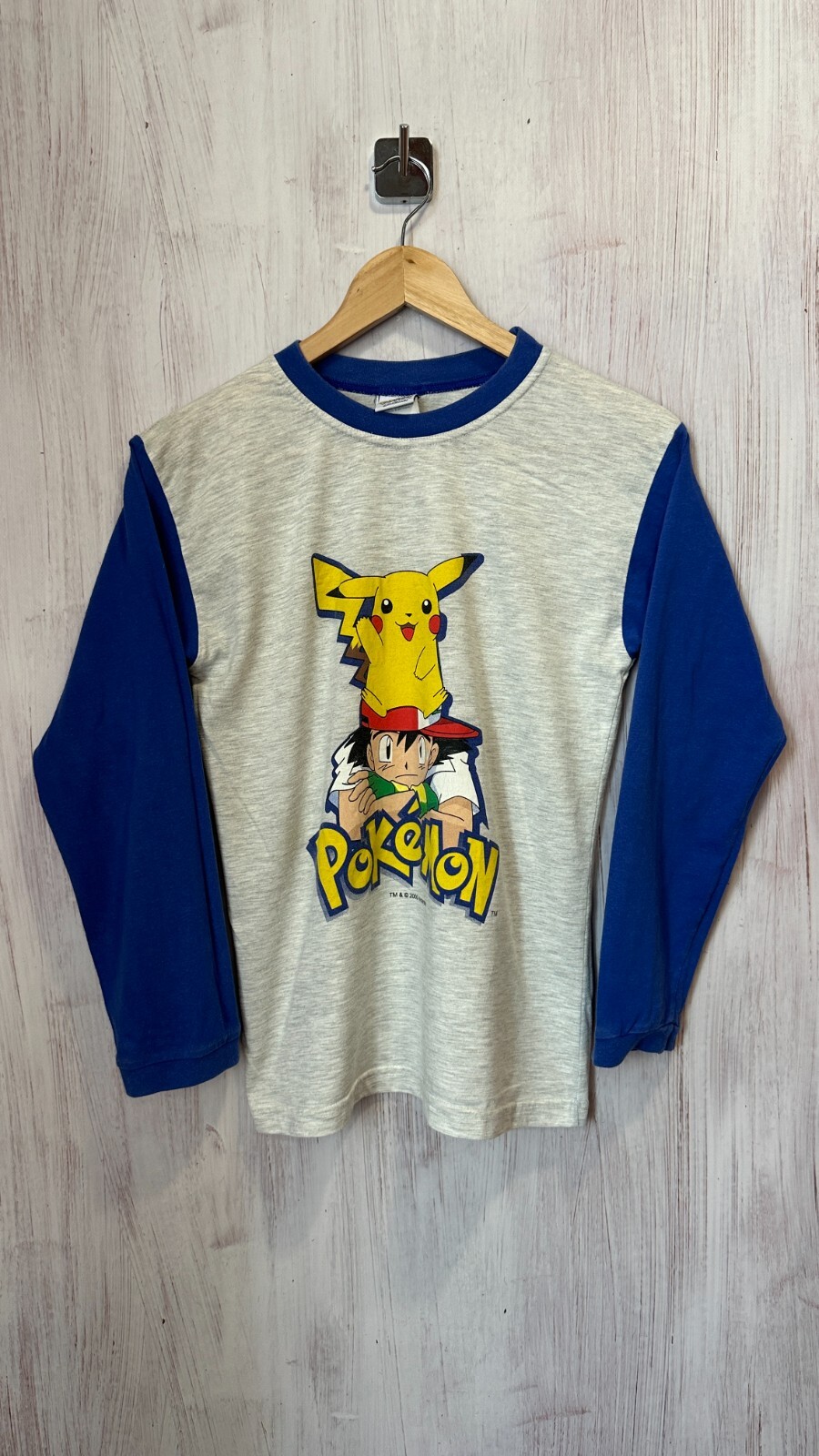 VINTAGE Pokemon 2000 Ash Ketchum Ash's Pikachu Sz XS … - Gem