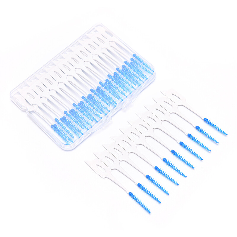 40PCS Clean Tooth Floss Head Hygiene Dental Plastic Interdental Brush ...