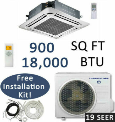 19 SEER 18000 BTU Ductless Air Conditioner Heat Pump Mini Split ...