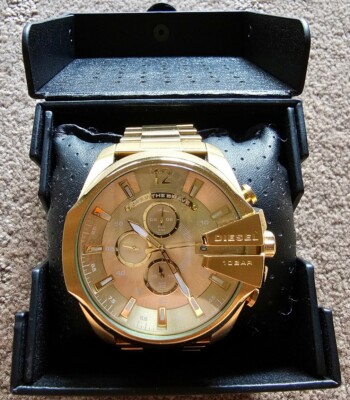 Diesel Mega Chief Gold Watch | eBay Australia