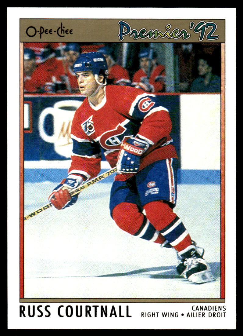 1991-92 O-Pee-Chee Premier #58 Russ Courtnall Montreal Canadiens Hockey ...
