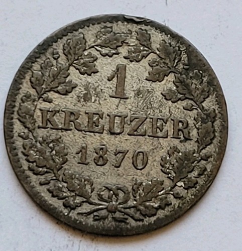 Silver GERMANY WURTTEMBERG ... 1 KREUZER ... 1870 SILVER | eBay