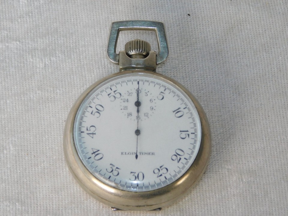 WWII Vintage 1940's 16s Elgin Bomb Timer Pocket Watch Grade 469 (7J ...