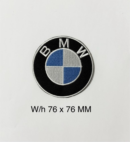 BMW ROUND LOGO Patch IRON/SEW EMBROIDERED Patch On Cloths,caps,bags…etc ...