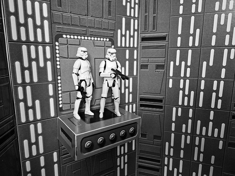 Death Star Chasm Backdrop Playset for 3.75 Star Wars Hasbro Kenner ...