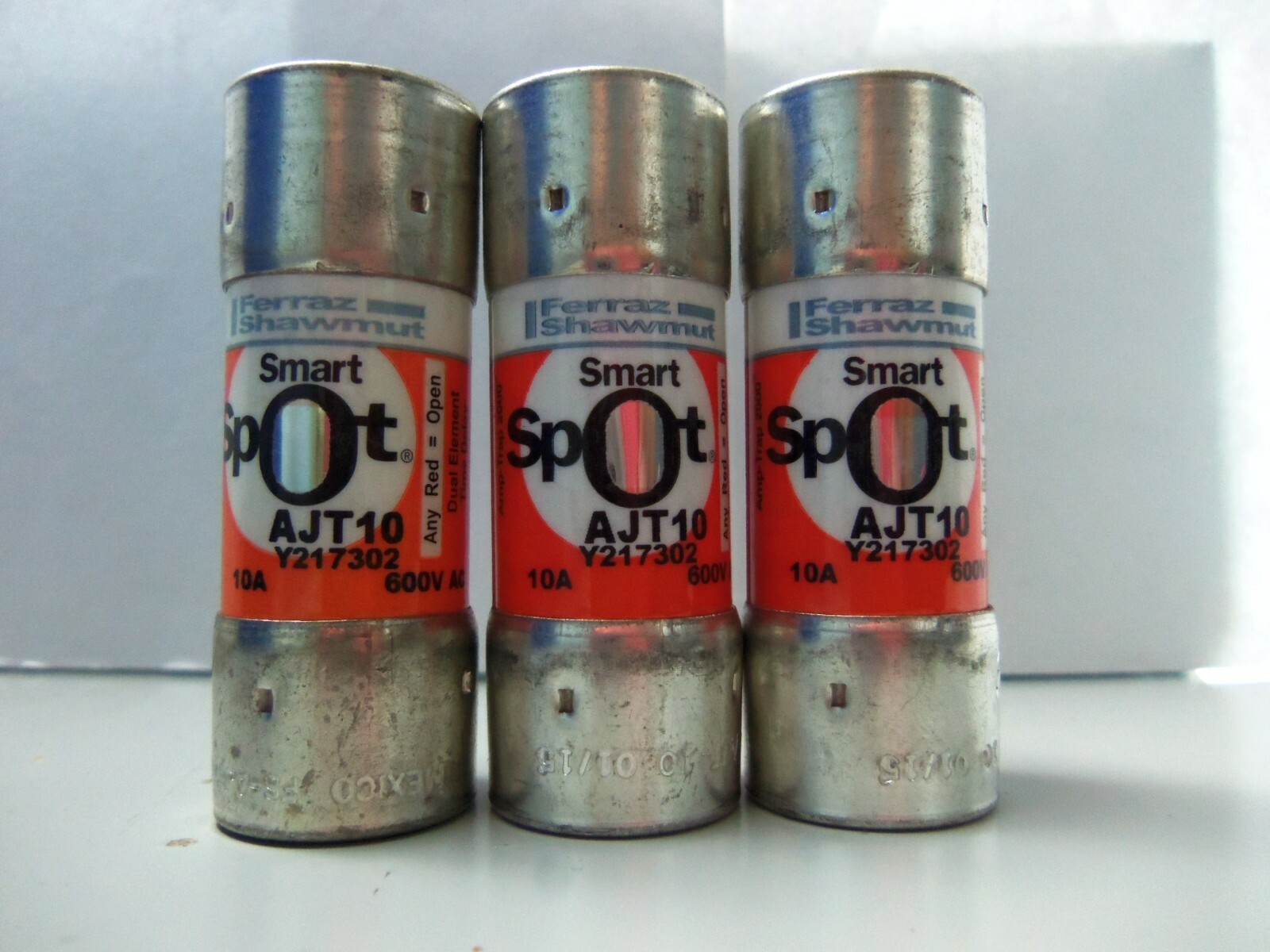 New Lot Ferraz AJT10 Amp Fuses Smart Spot LPJ 10SP Class J 600V NEW ...