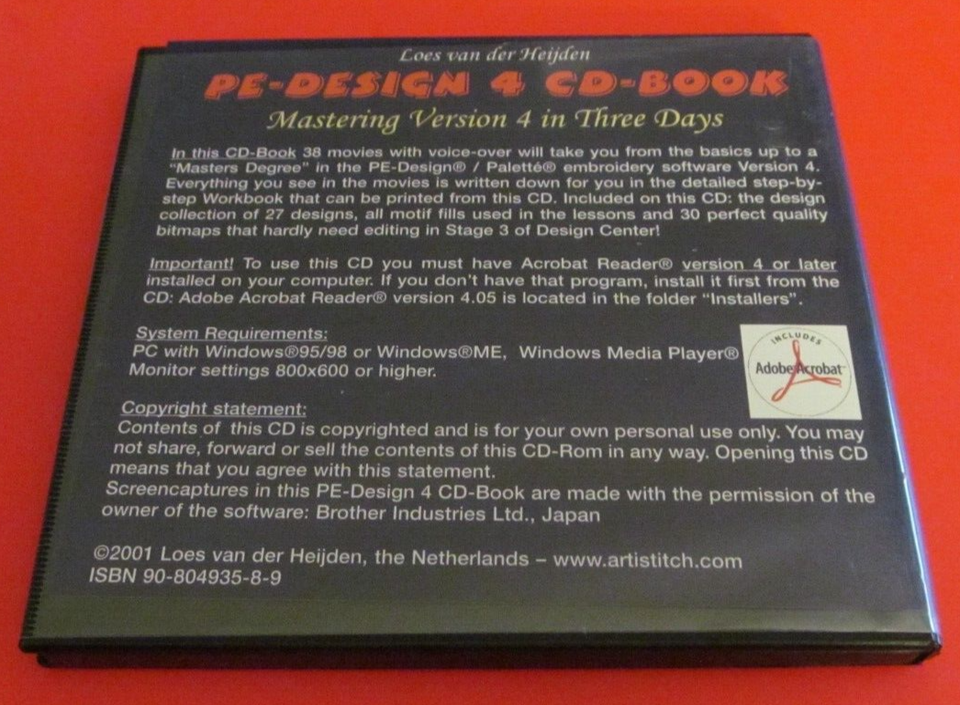 Loes van der Heijden PE-Design 4 ~ CD Book ~ 2001 CD-ROM ~ Mint ~ Free ...