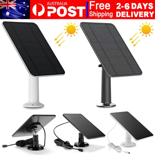 4PCS 4W Solar Panels for Eufy Eufycam Cam E/2C/2/2 Pro Wall Mount Cable ...