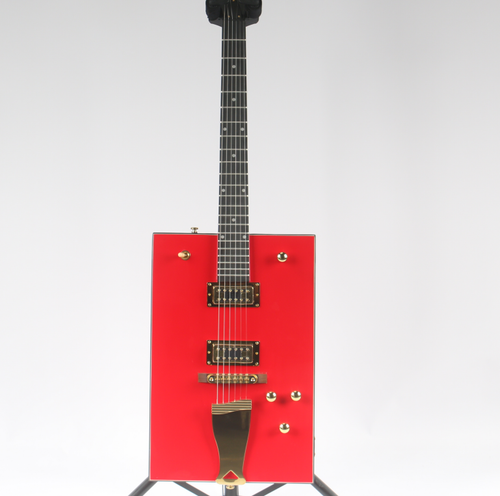 Custom Electric Guitar BO Diddley Rectangle Red HH Pickups Gold ...