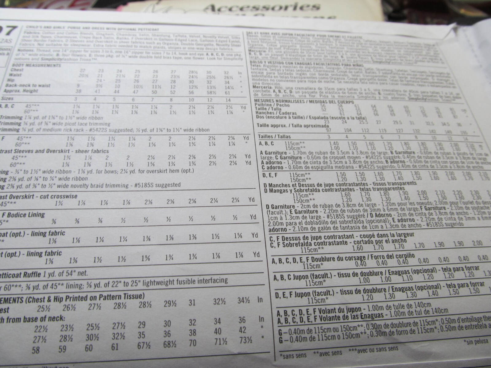 Simplicity Pattern 9497 Sizes 3 - 6 Child Girls Dress Petticoat Purse ...