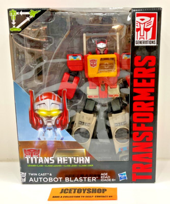TRANSFORMERS TITANS RETURN LEADER CLASS TWIN CAST & AUTOBOT BLASTER ...
