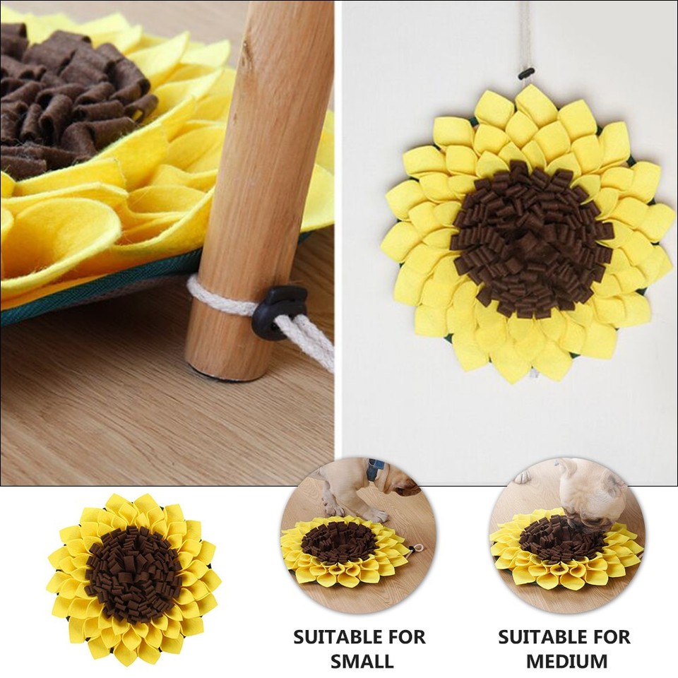Pet Sniffle Mat Adorable Sunflower Dining Training Mat Dog Foraging Pad ...