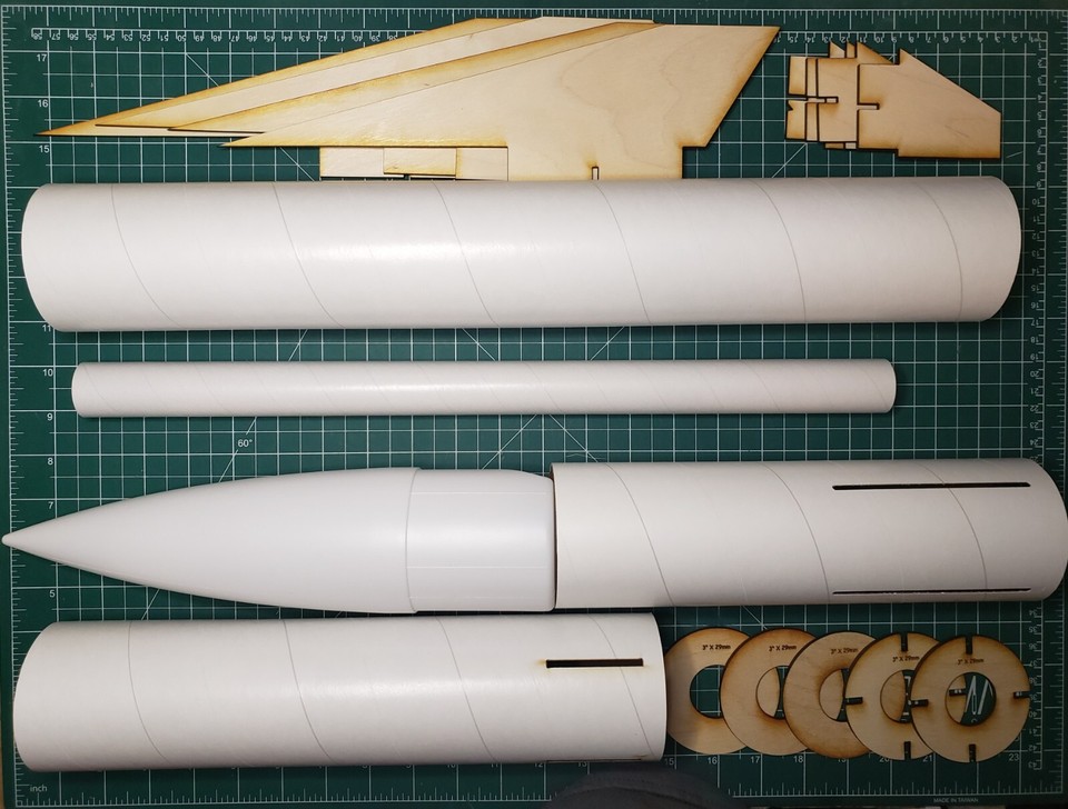 3 Inch Exocet Missile model rocket kit from Bad Boy Rocketry 3” dia ...