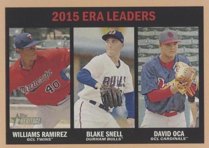 2016 Topps Heritage Minor League Edition - ERA Leaders Blake Snell, David Oca, Williams Ramirez ...