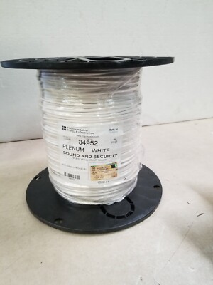 1000' Comtran Plenum White Sound & Sec. Cable 4CDR 22AWG Stranded Bare ...