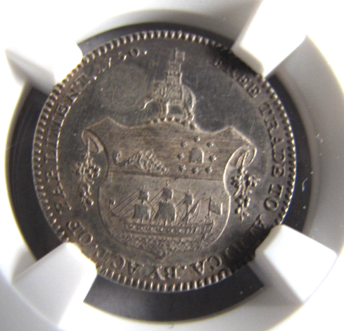 Gold Coast KM-Tn2 Silver Quarter Ackey 1796 (Parliment) NGC UNC ...